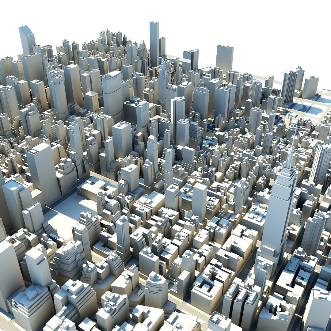 new york manhattan block 3d model