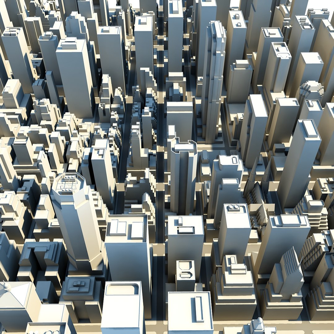new york manhattan block 3d model