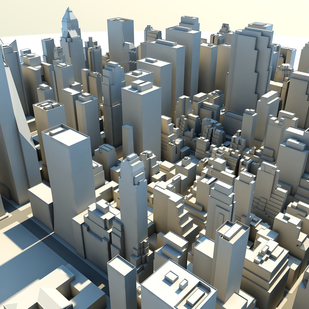 new york manhattan block 3d model