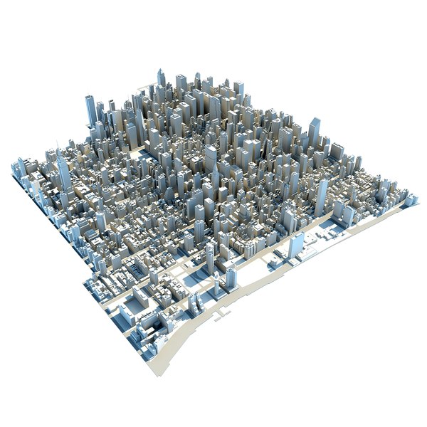 new york manhattan block 3d model