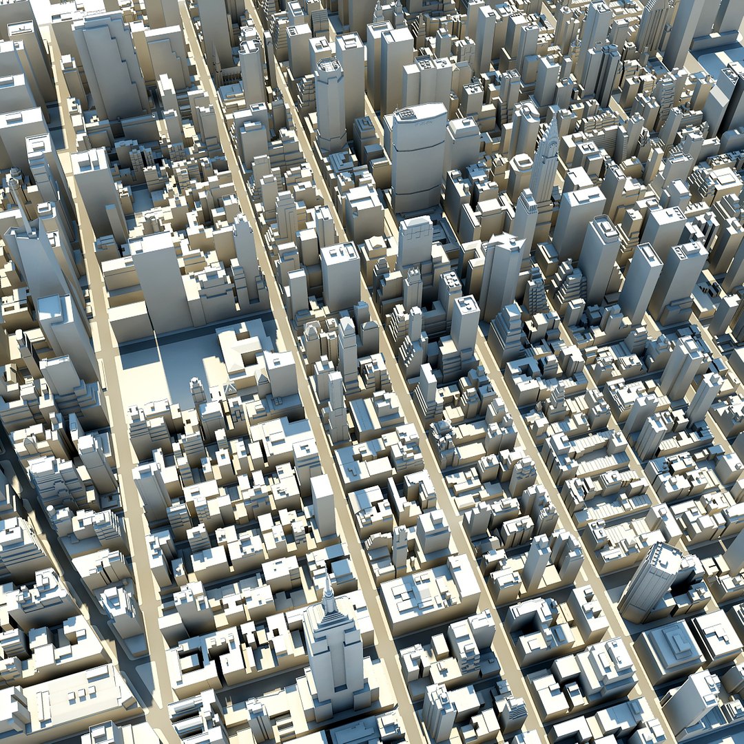 new york manhattan block 3d model