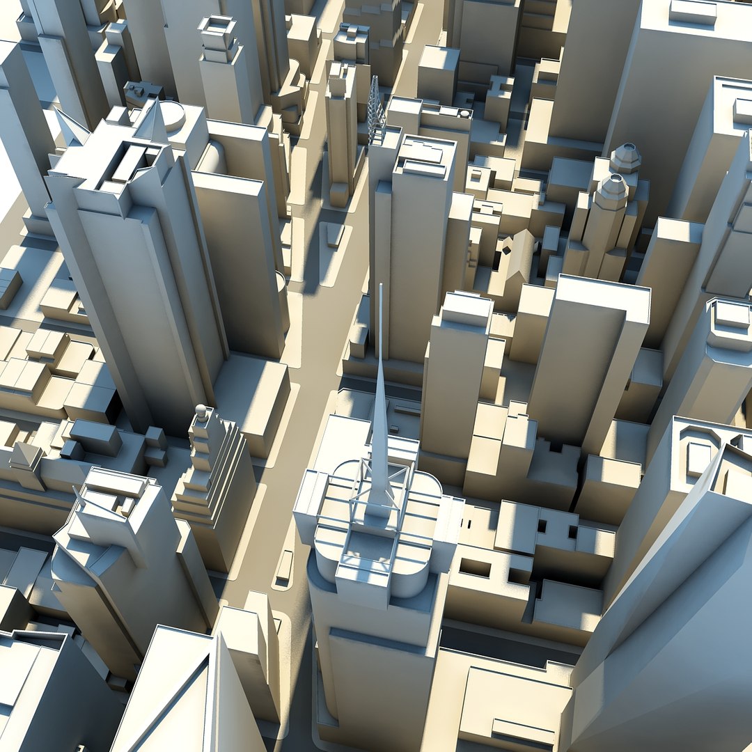 new york manhattan block 3d model