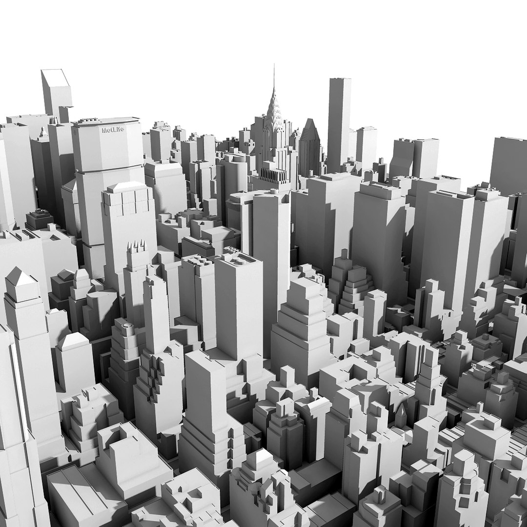 new york manhattan block 3d model