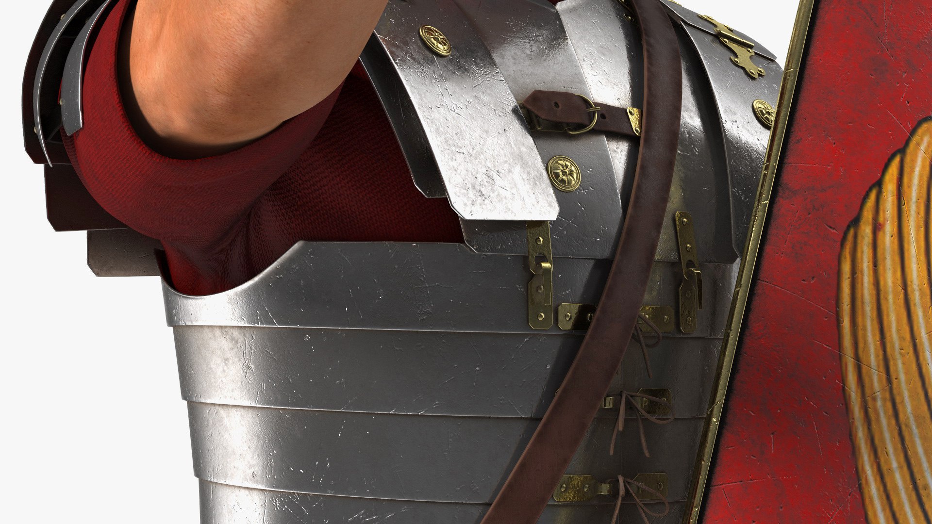 3D model Roman Legionnaire with Gladius Salute Pose Fur - TurboSquid ...