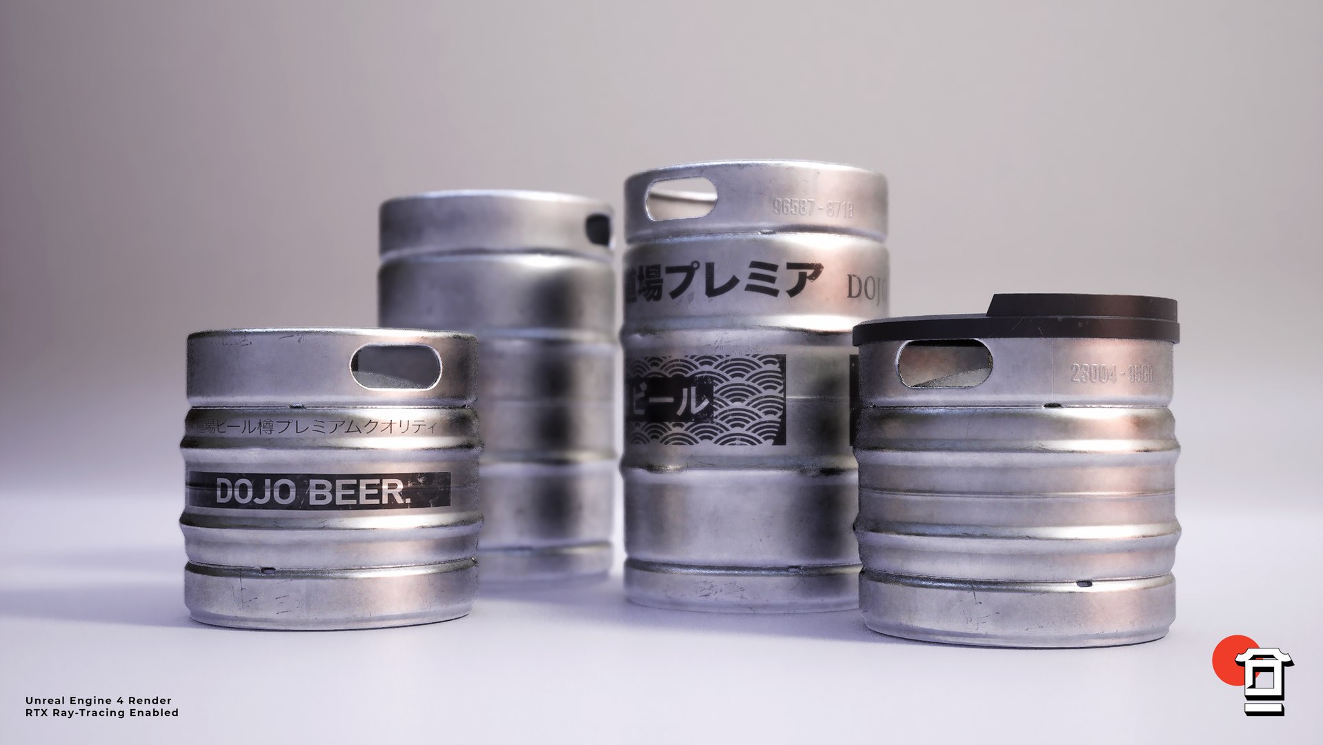 Beer Keg With Stackers - PBR Game Ready - Low Poly 3D Model Model ...