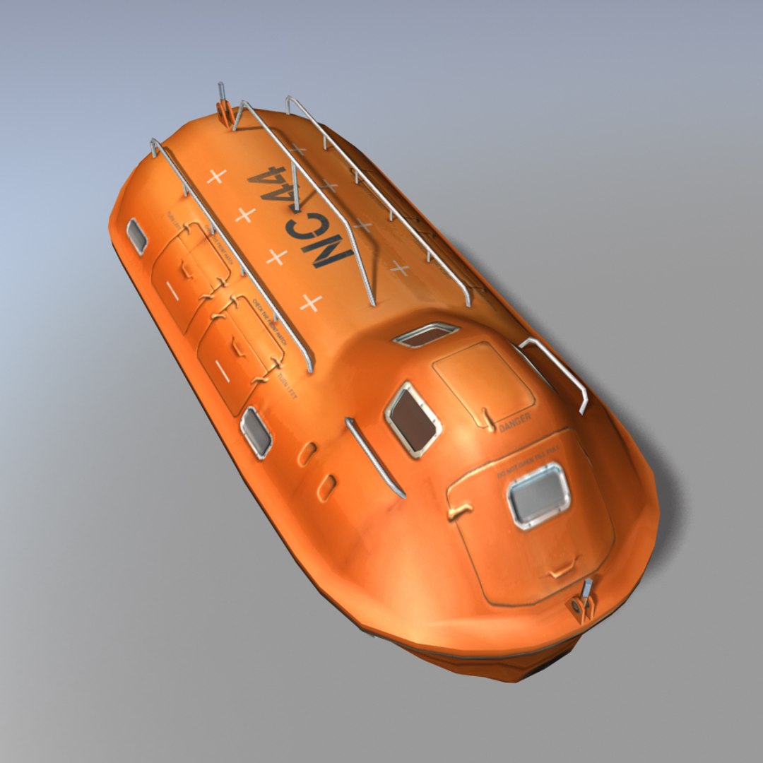 3d Lifeboat Pack Model