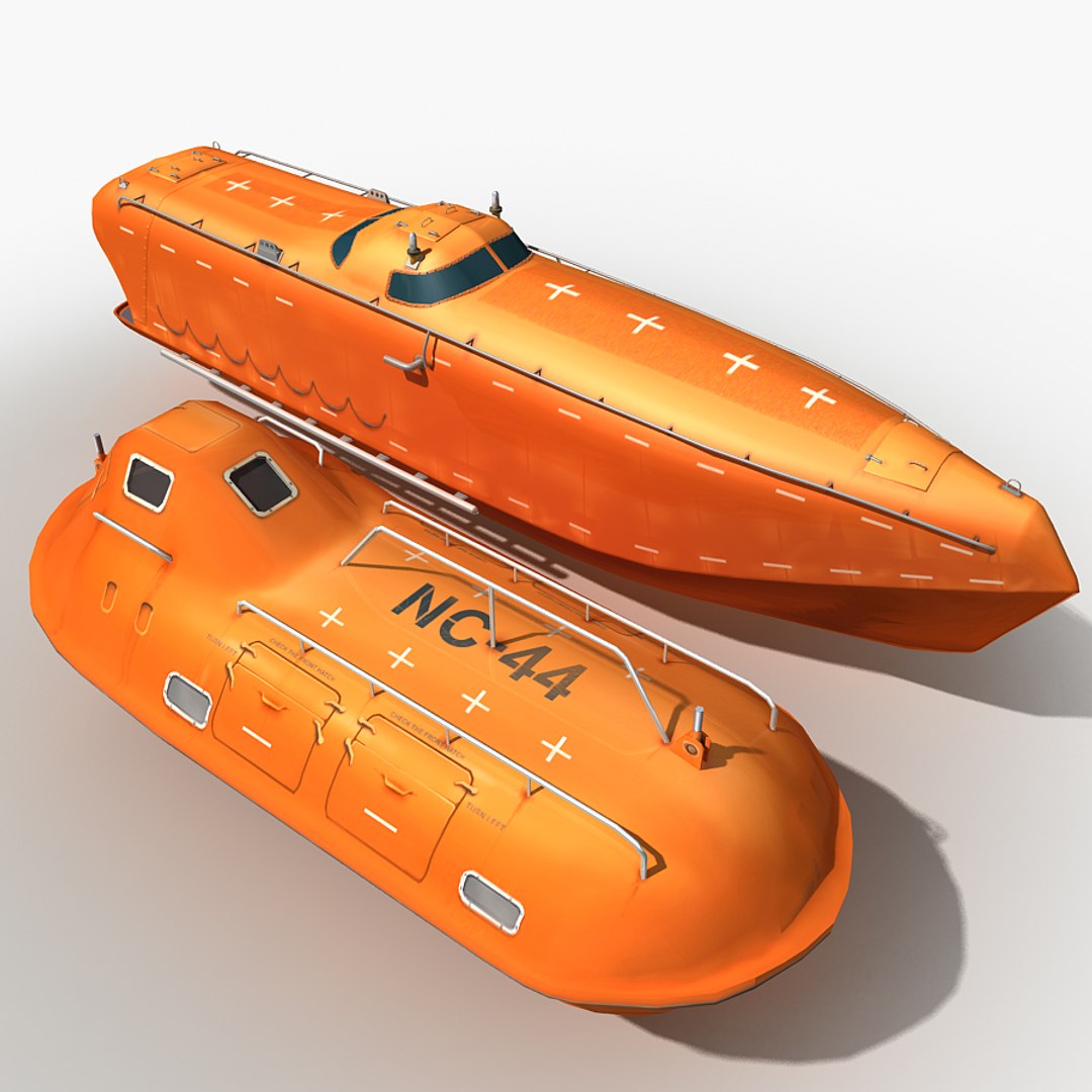 3d Lifeboat Pack Model
