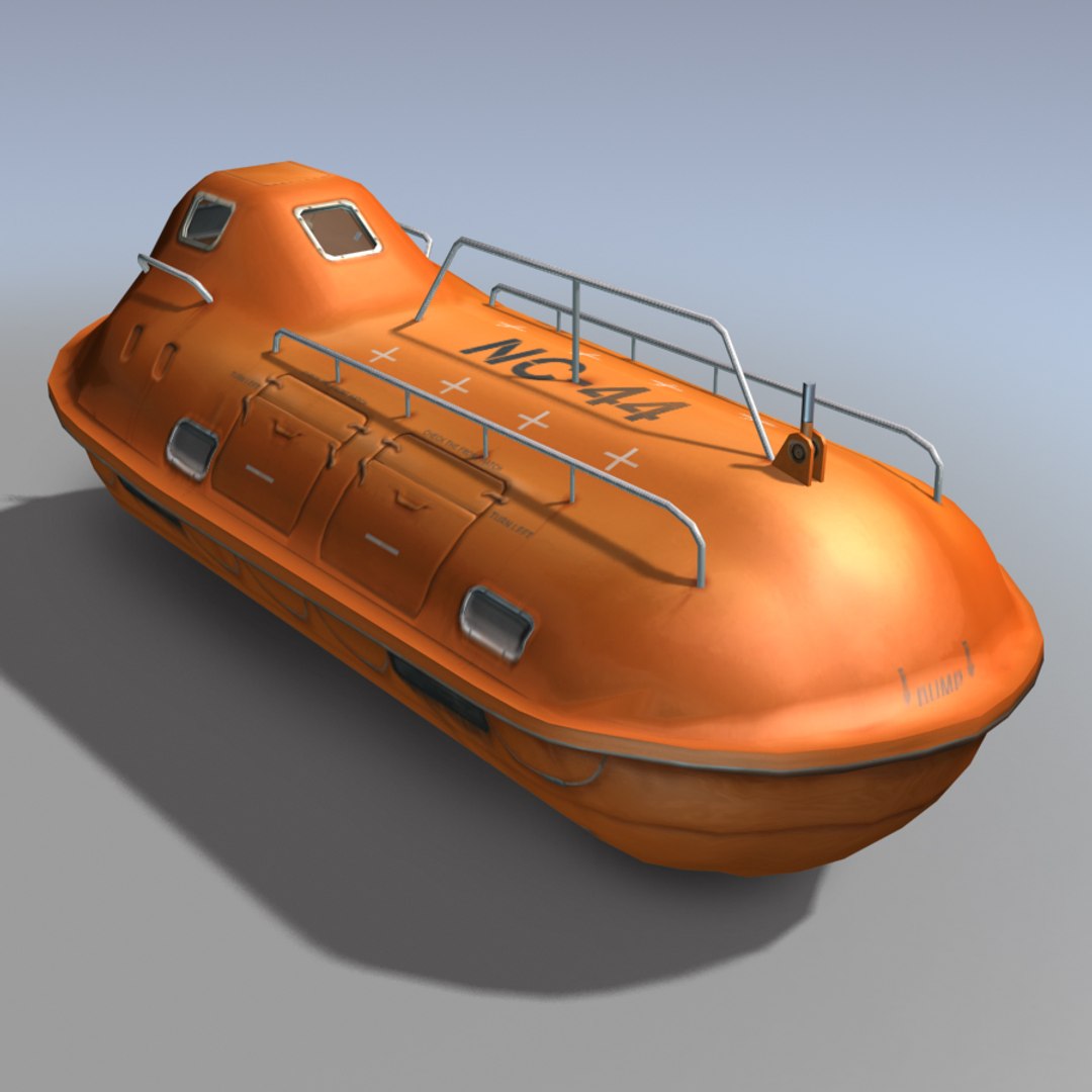 3d Lifeboat Pack Model