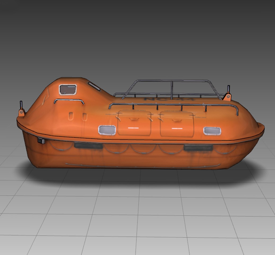 3d Lifeboat Pack Model