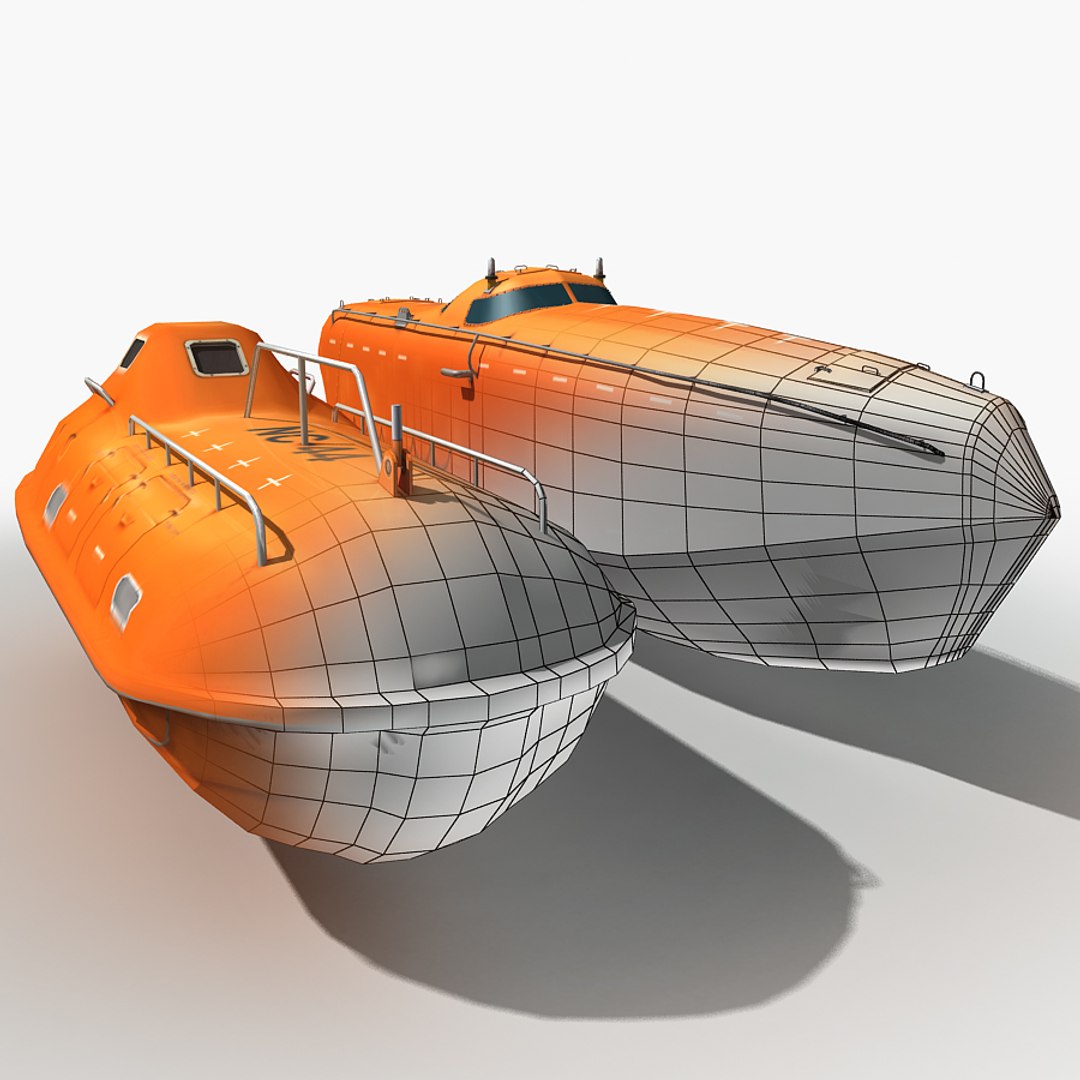 3d Lifeboat Pack Model