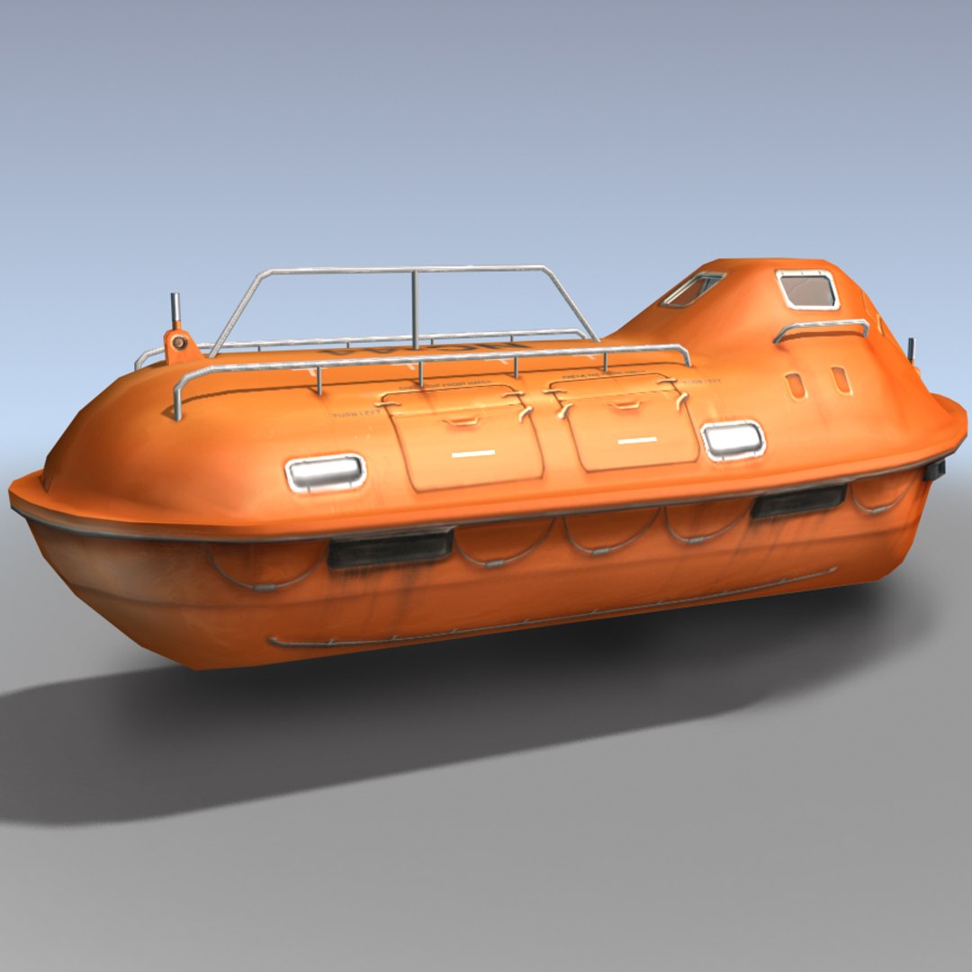 3d Lifeboat Pack Model