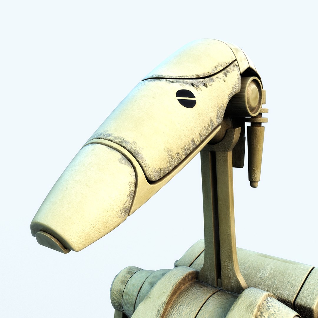3d Battle Droid Blaster Rigged Model