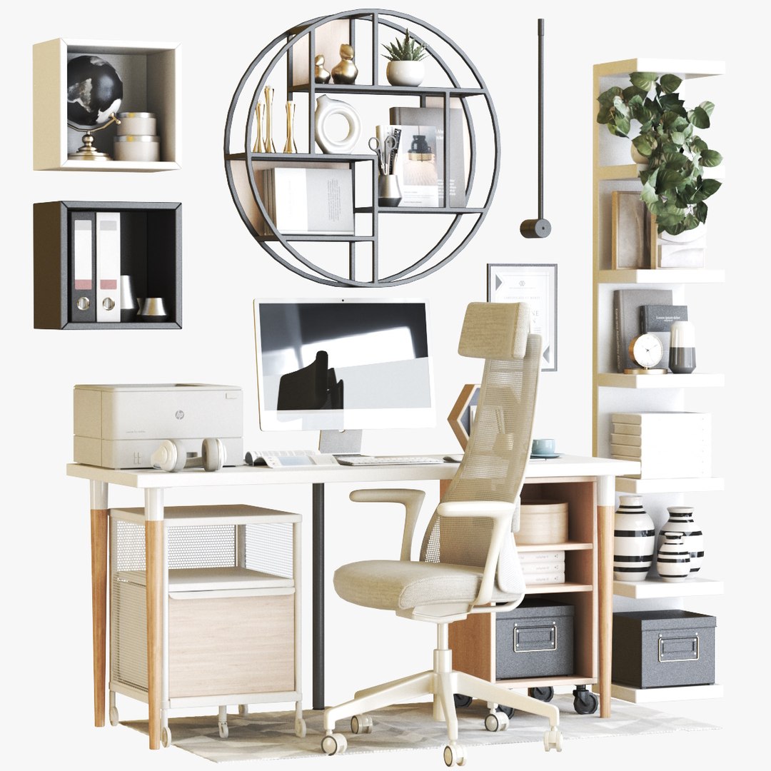 IKEA Office Workplace 121 3D - TurboSquid 2159352