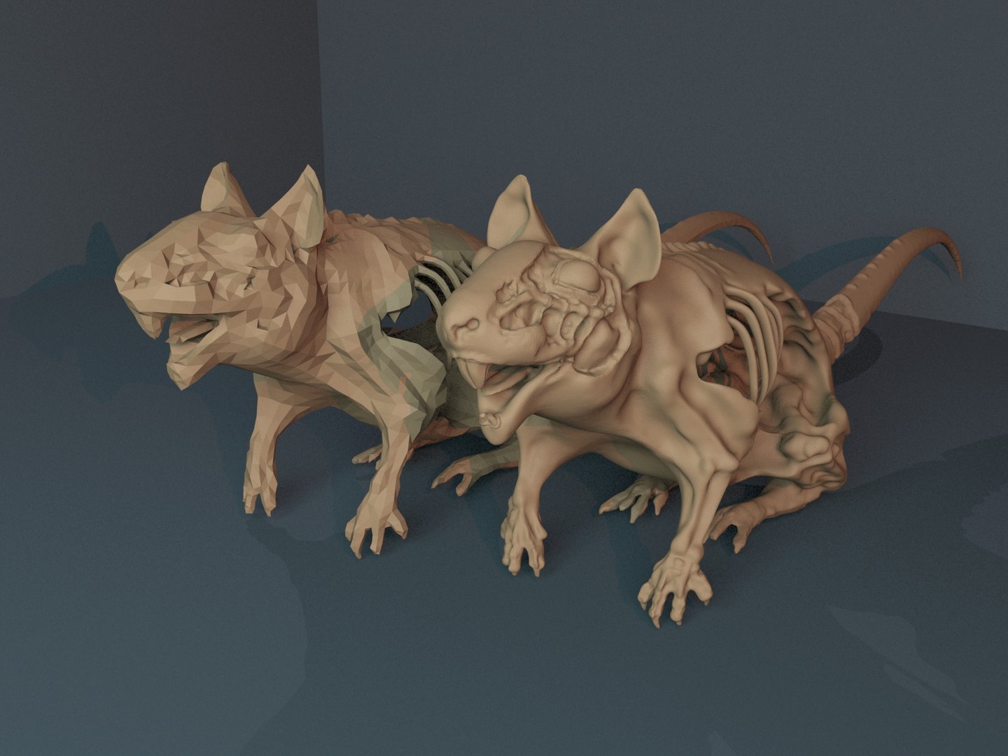 Hungry Rat Zombie 3D Model - TurboSquid 1506260