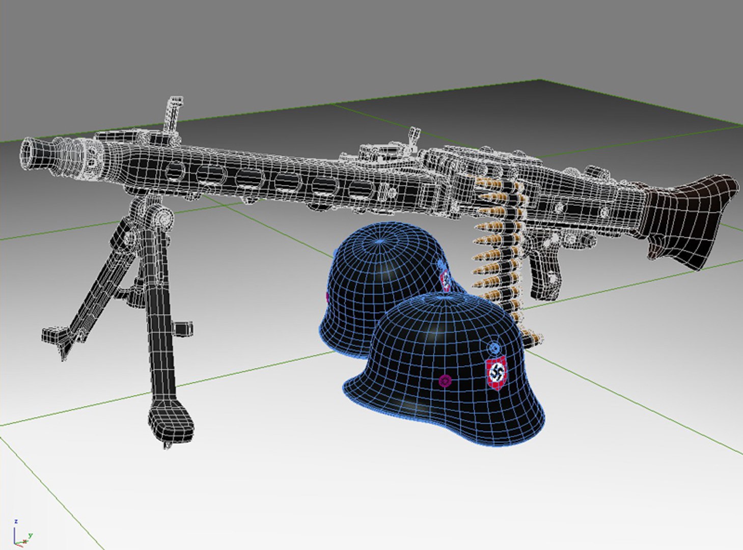 Machine Gun Mg42 3d Model
