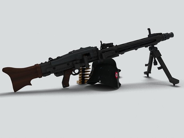 machine gun mg42 3d model