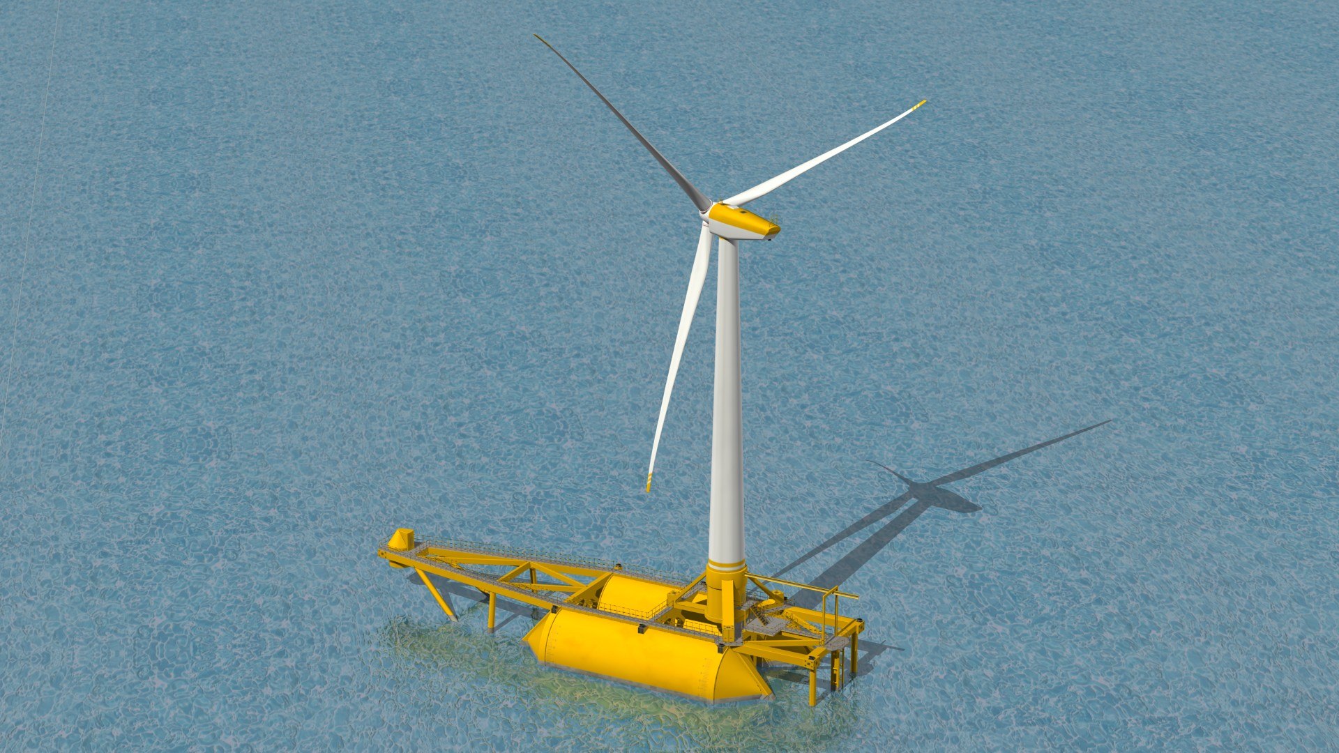 3D Floating wind turbine model - TurboSquid 2160841