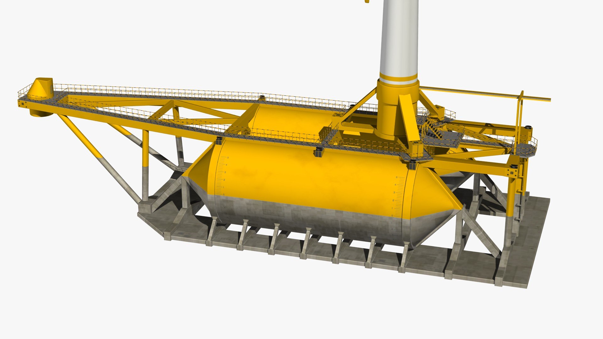 3D Floating Wind Turbine Model - TurboSquid 2160841