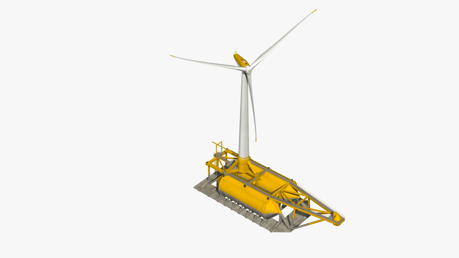 3D Floating Wind Turbine Model - TurboSquid 2160841