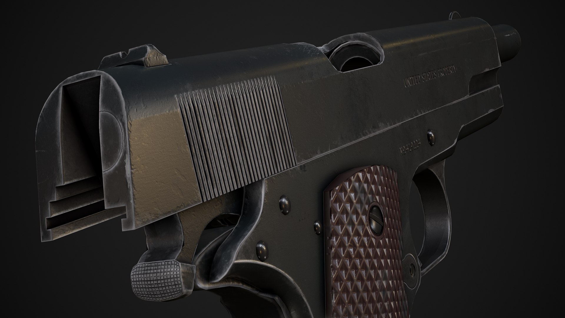3D Colt M1911 Low-poly 3D Model - TurboSquid 1911717