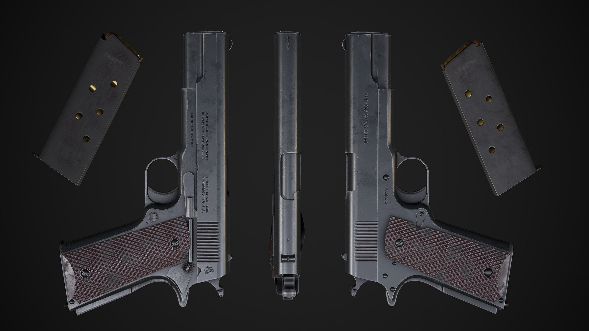 3D Colt M1911 Low-poly 3D Model - TurboSquid 1911717