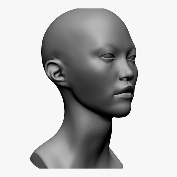 beauty female head obj