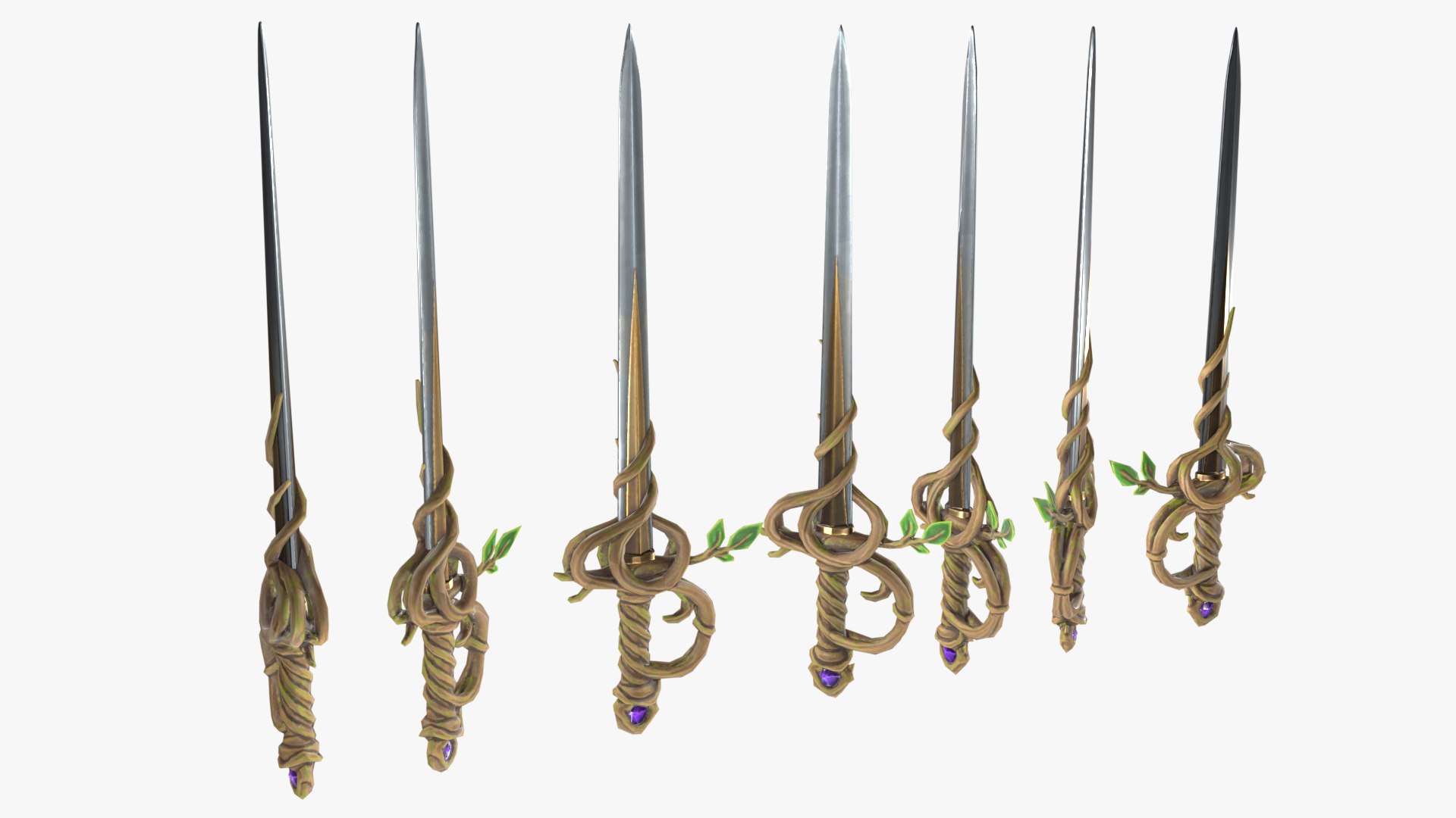 Stylized Fantasy RPG Weapon Sword Rapier Dagger Shortsword Seax Gladius ...