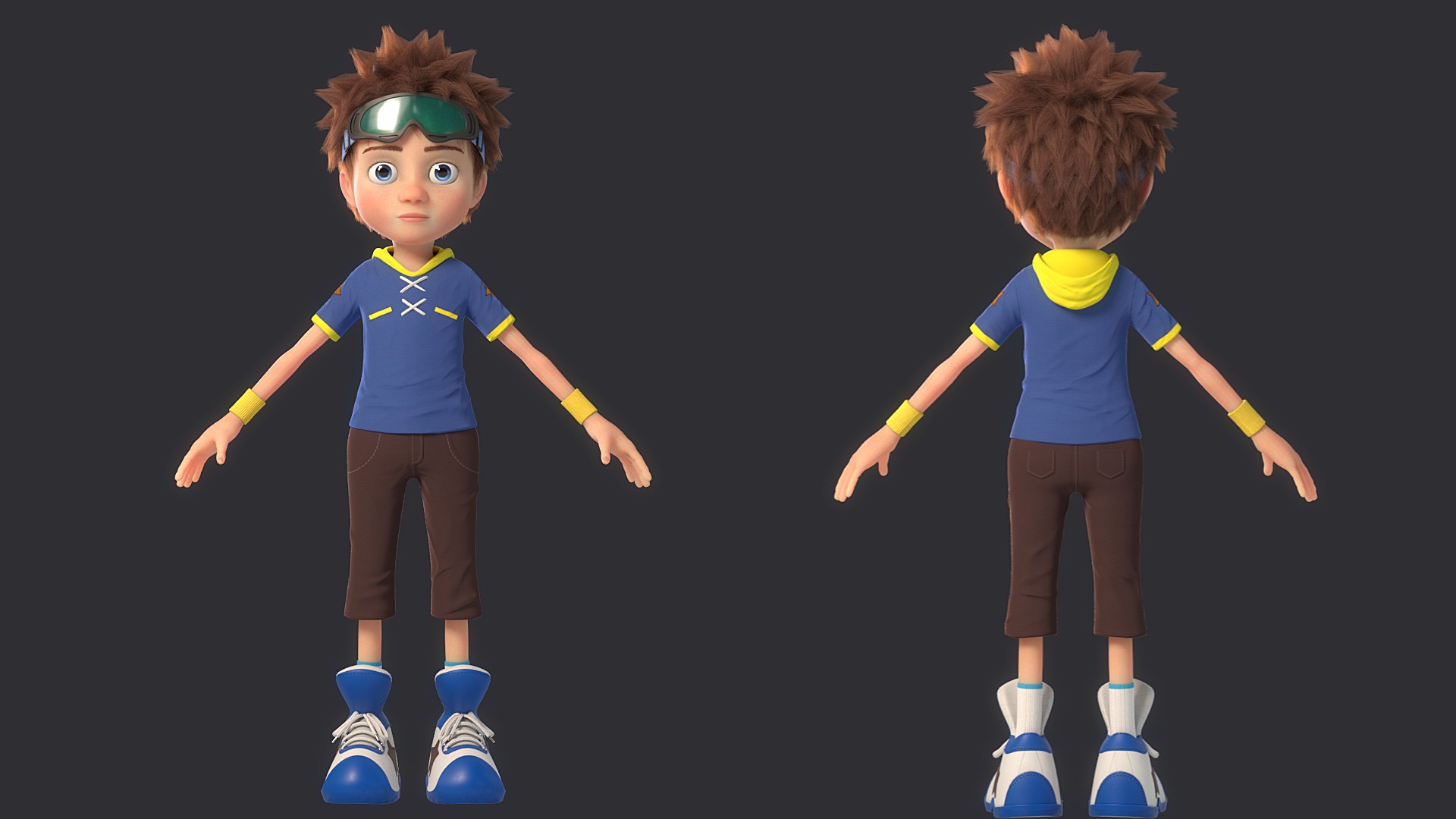 Cartoon Boy Rigged 3D - TurboSquid 1842561