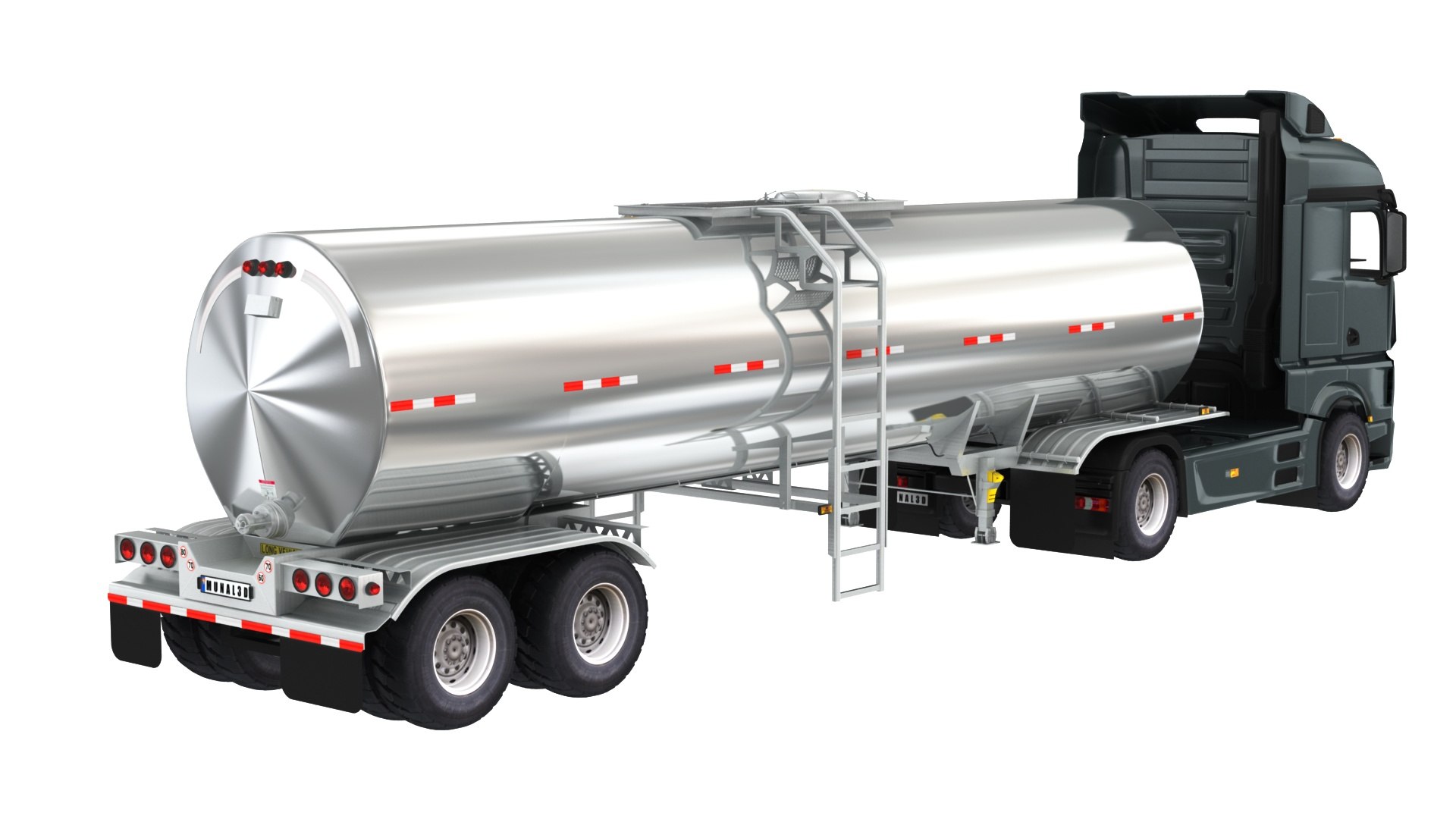 Food Grade Tank Trailer With Trcuk Model - TurboSquid 2277975