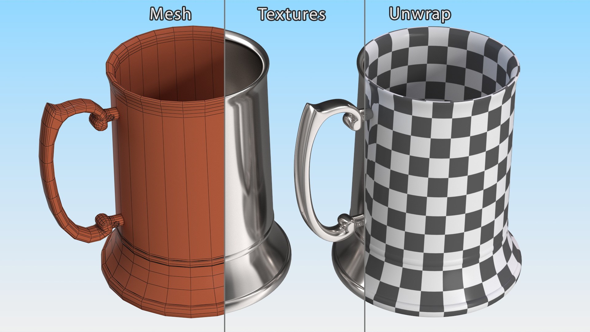 Stainless Steel Beer Mug 3D Model - TurboSquid 2269791