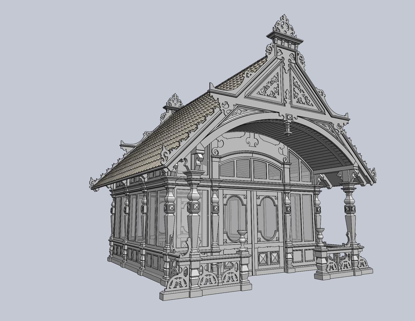 3d Model Solidworks Summer House
