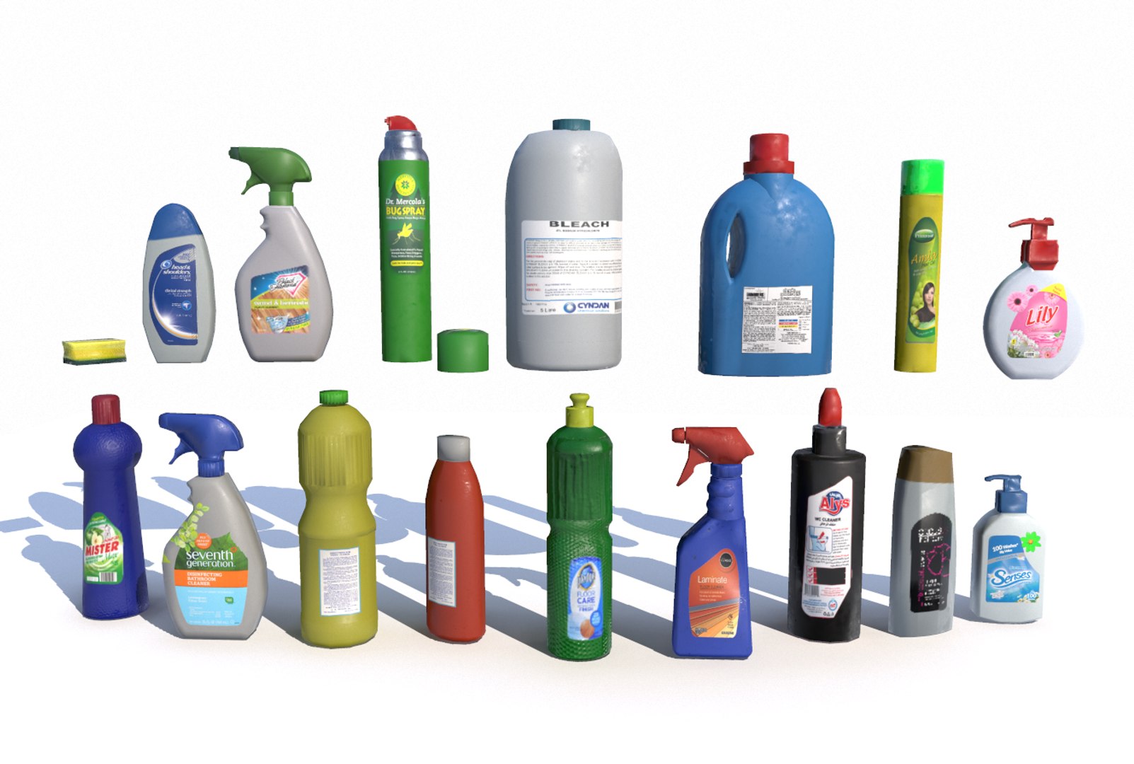 3D Model Cleaning Products - TurboSquid 1221993