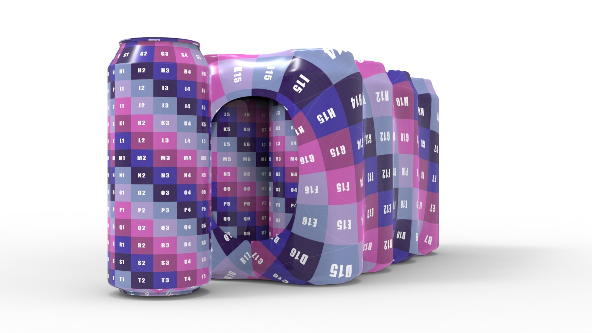 Eight Pack Packaging Beverage Soda Cans 1000ml 3D - TurboSquid 2226999