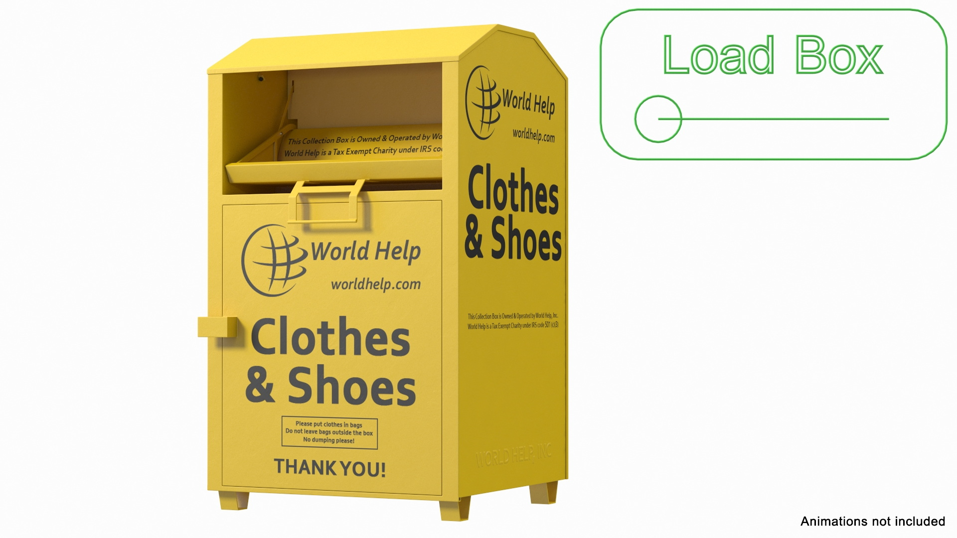 Drop Box For Clothes Rigged 3D - TurboSquid 2051014