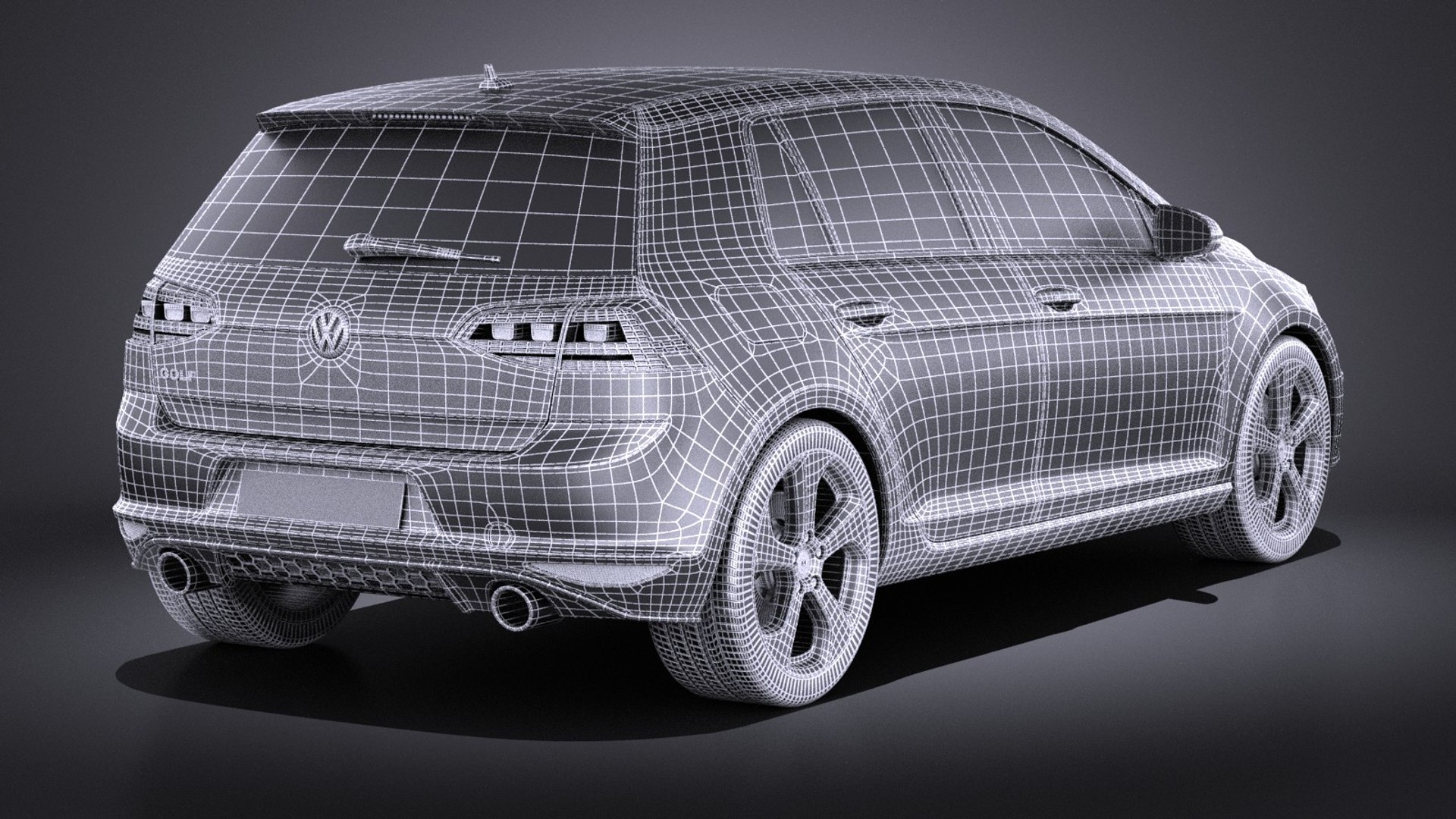 3d model volkswagen golf vii