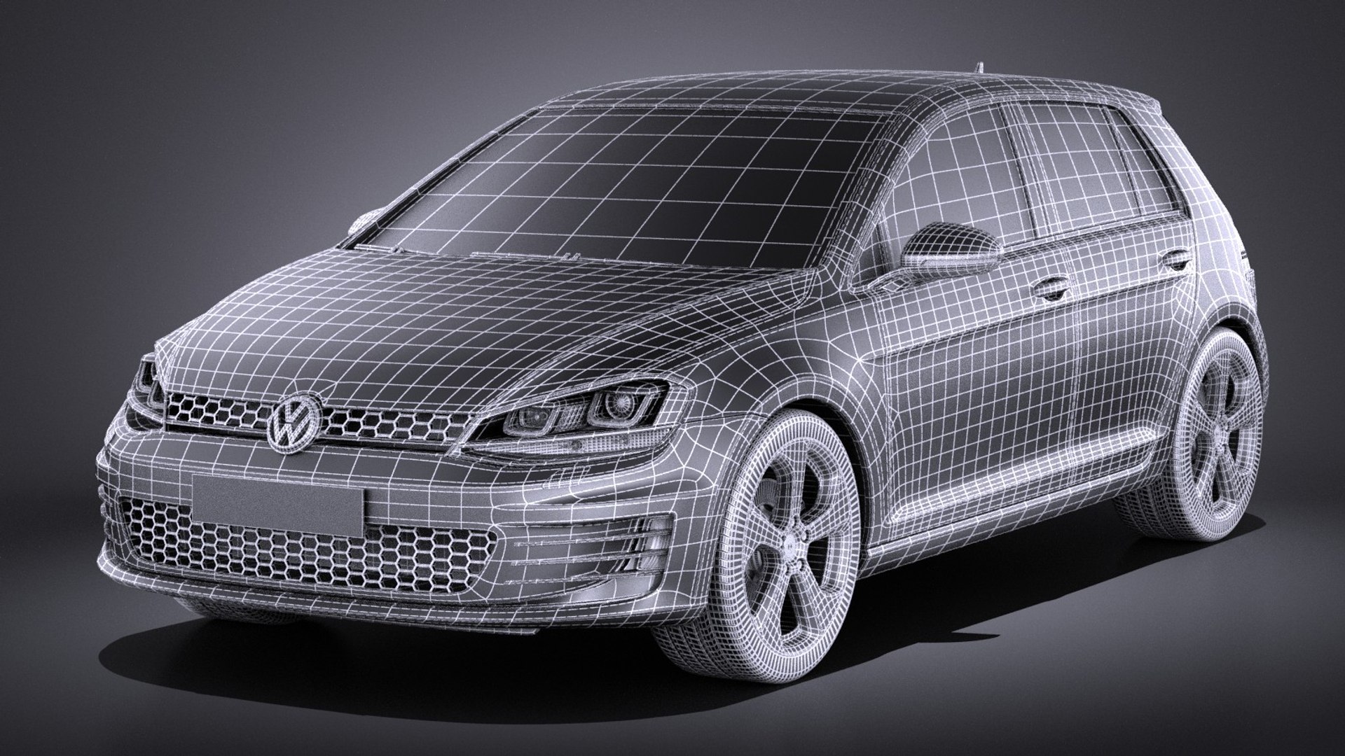 3d model volkswagen golf vii