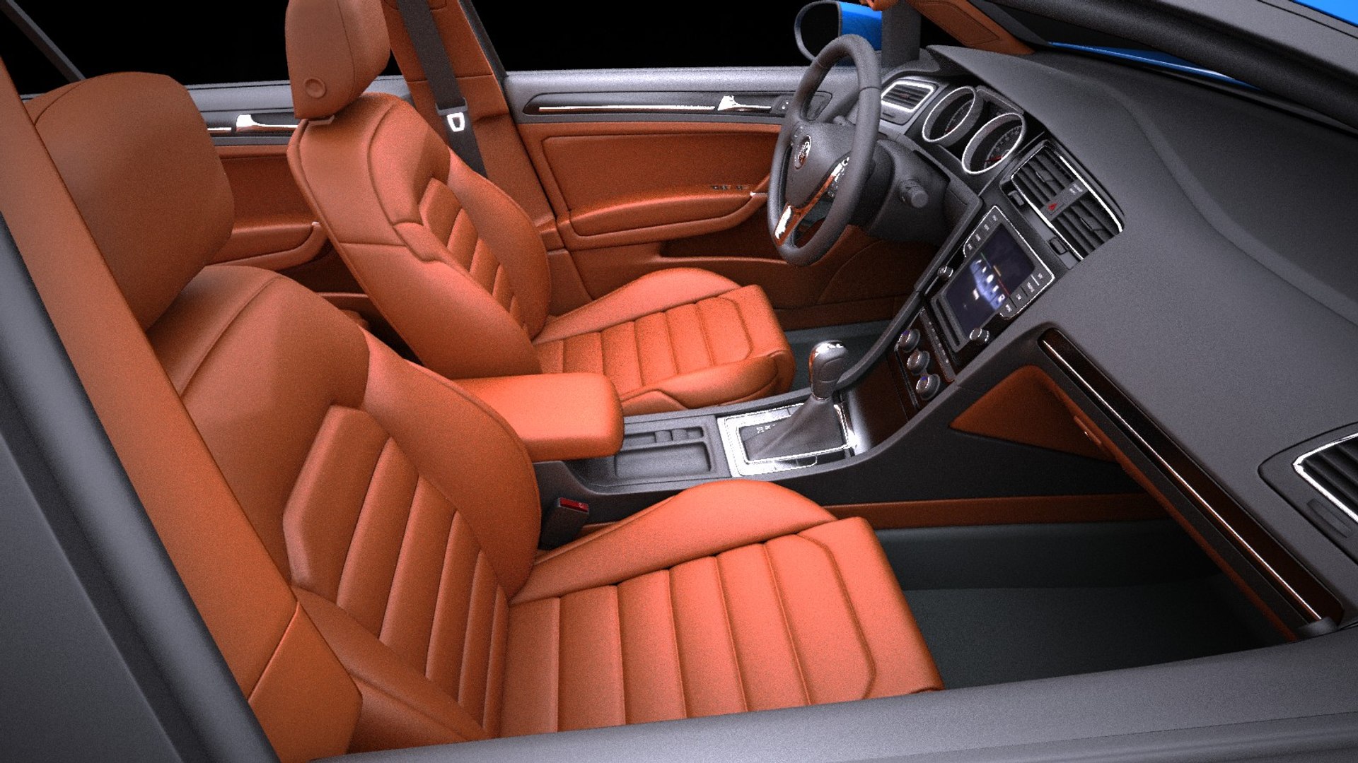 3d model volkswagen golf vii