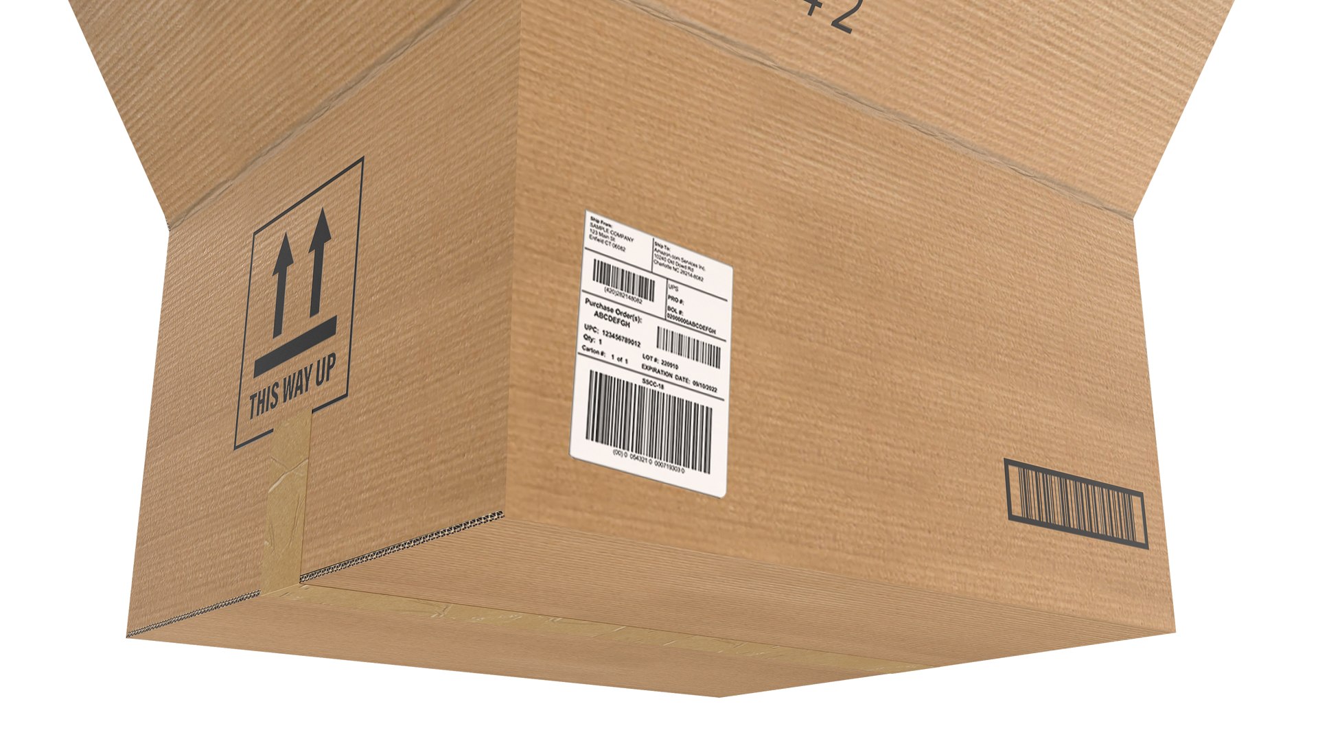 Detailed Close Open Cardboard Box Model - TurboSquid 2248422