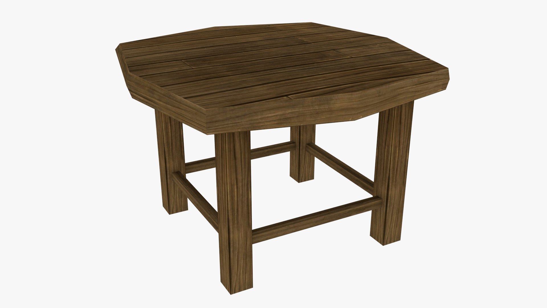 3d cartoon table bench - model