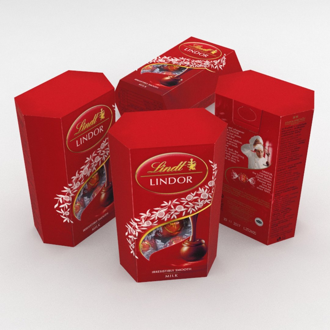 3D Lindt Box Red 200g - TurboSquid 1155468