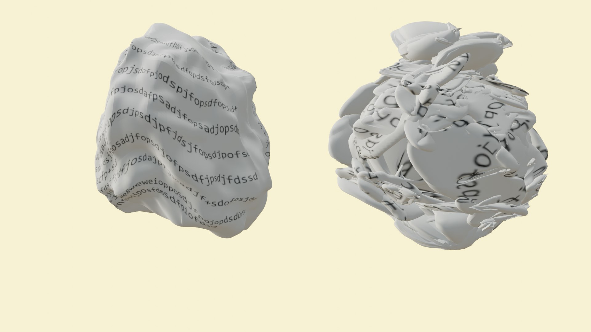 Crumpled Papers Model - TurboSquid 2228036