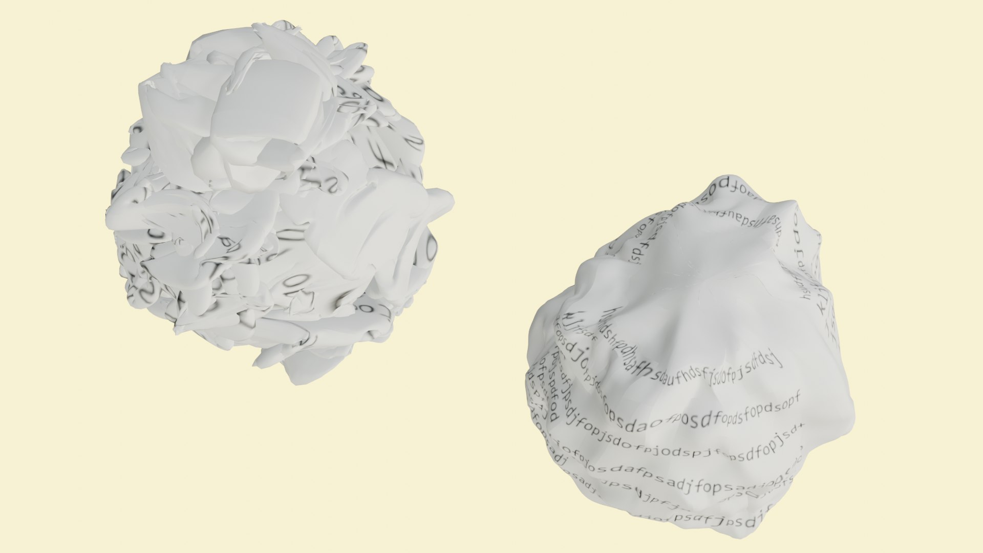 Crumpled Papers Model - TurboSquid 2228036