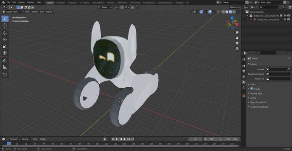 modelo 3d Robot Juguete Loona Smart Petbot - TurboSquid 2092531