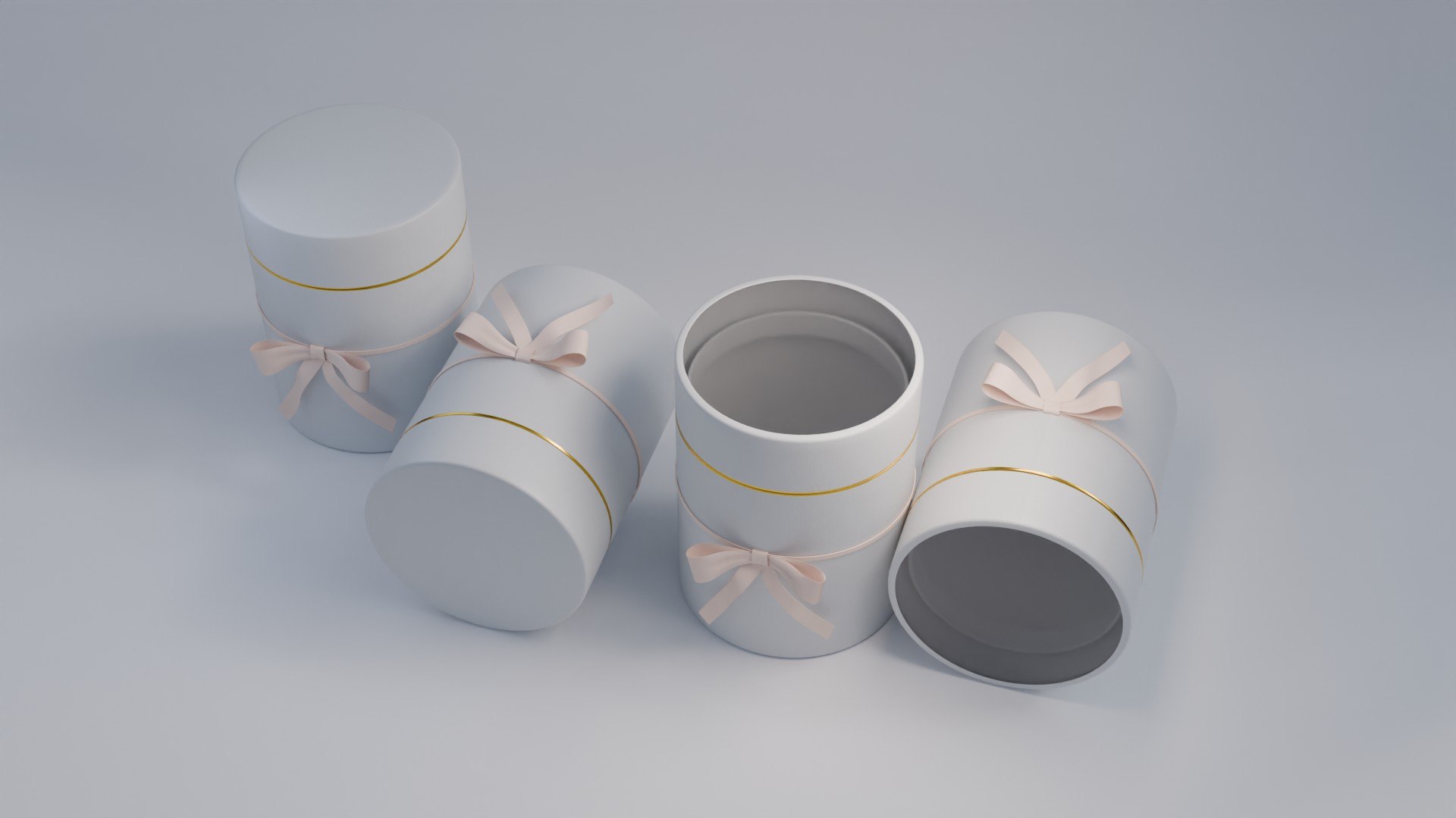 3D Gift Box Cylinder Shape With Ribbon - TurboSquid 2234301