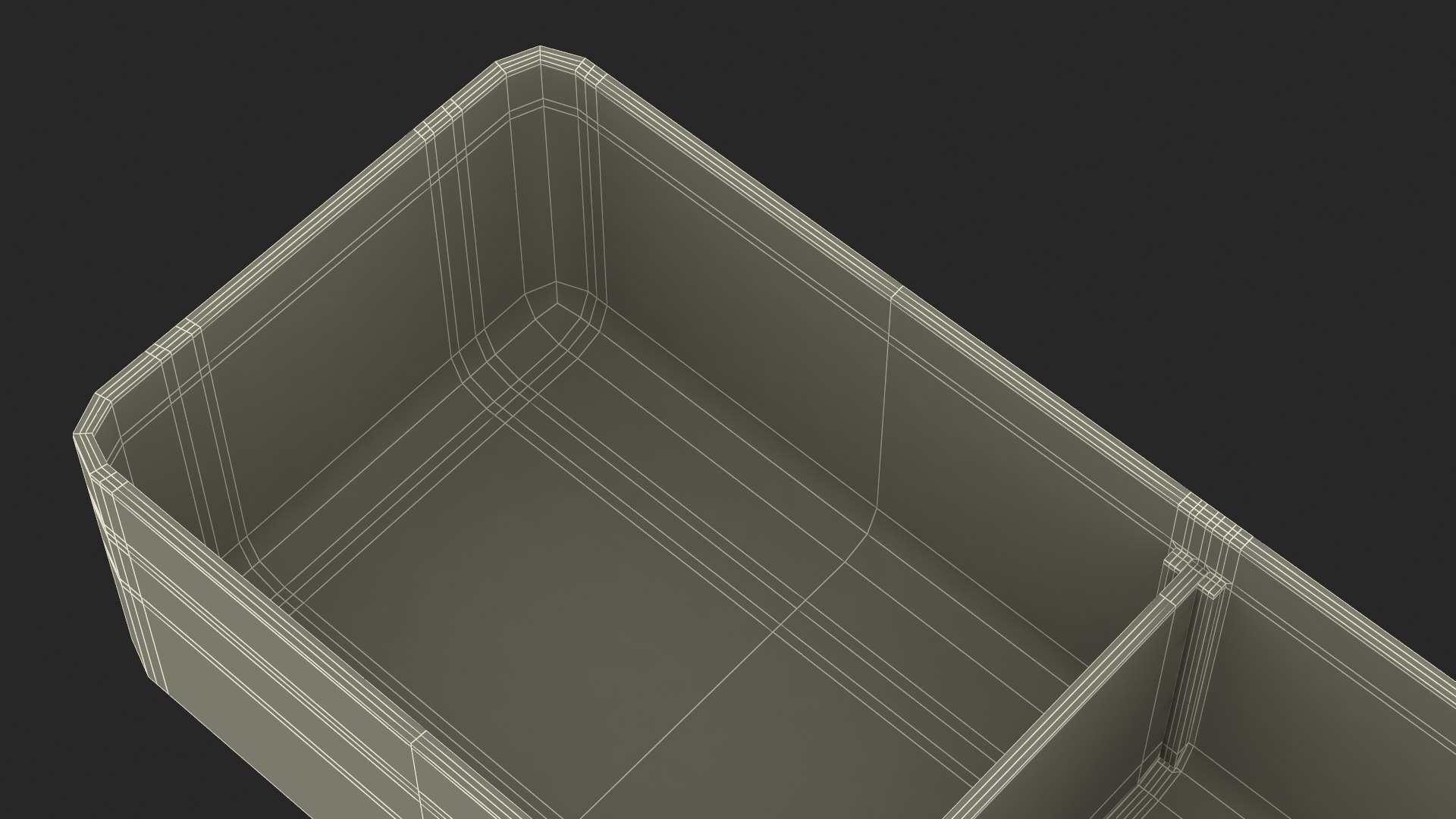 3D Long Transparent Storage Bin With Divider Model - TurboSquid 2376537