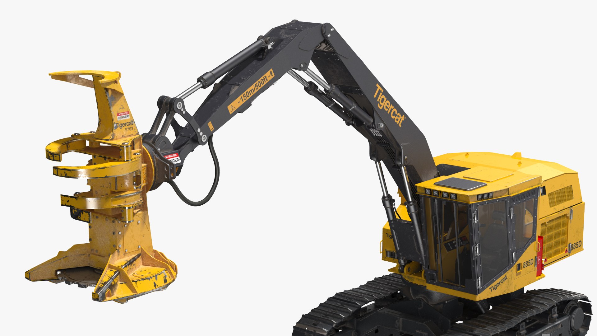 Tigercat 855d tracked feller 3D model - TurboSquid 1487502