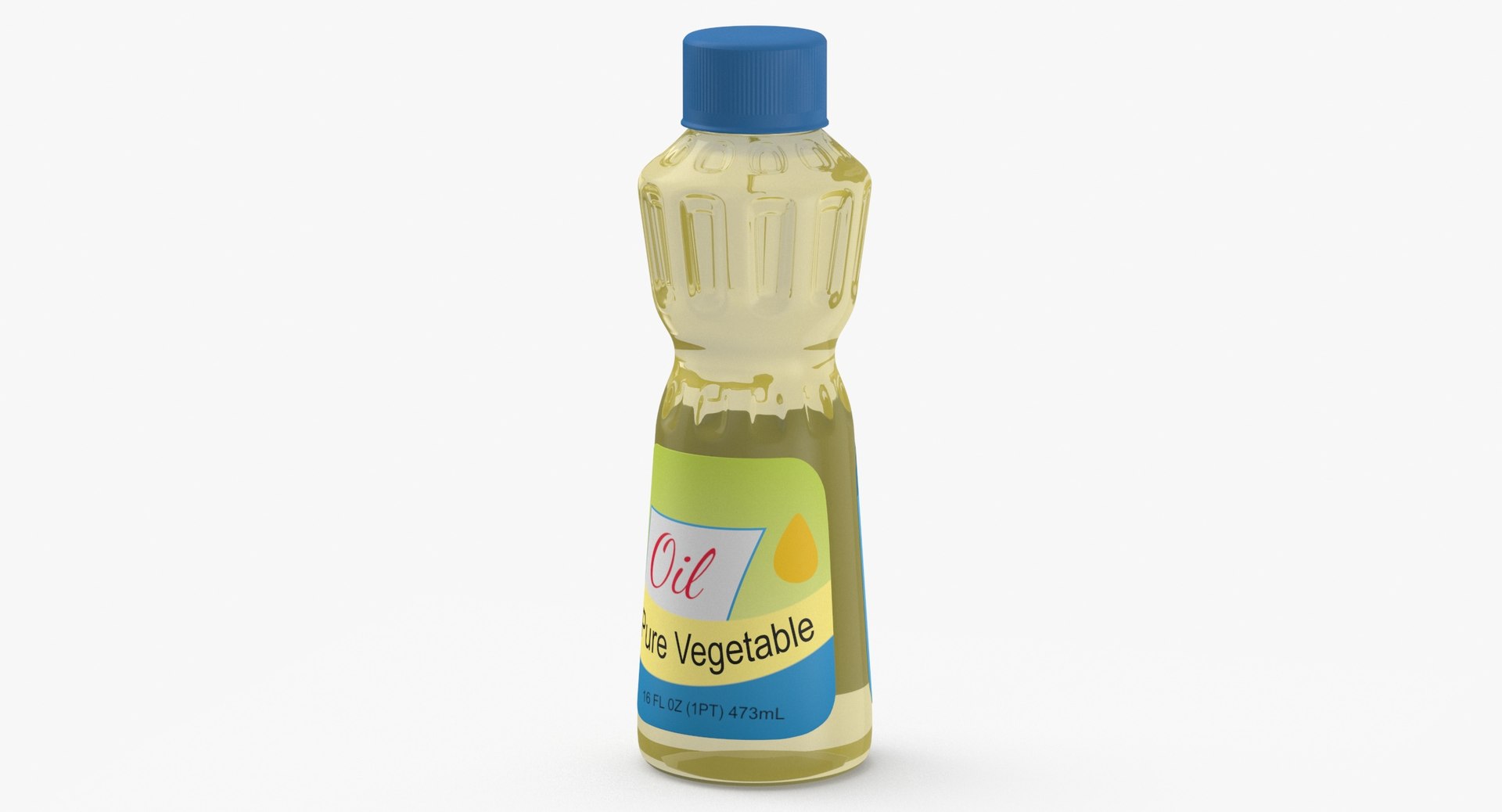 Bottled Cooking Oil 01 Blank and Generic Label 3D model - TurboSquid ...