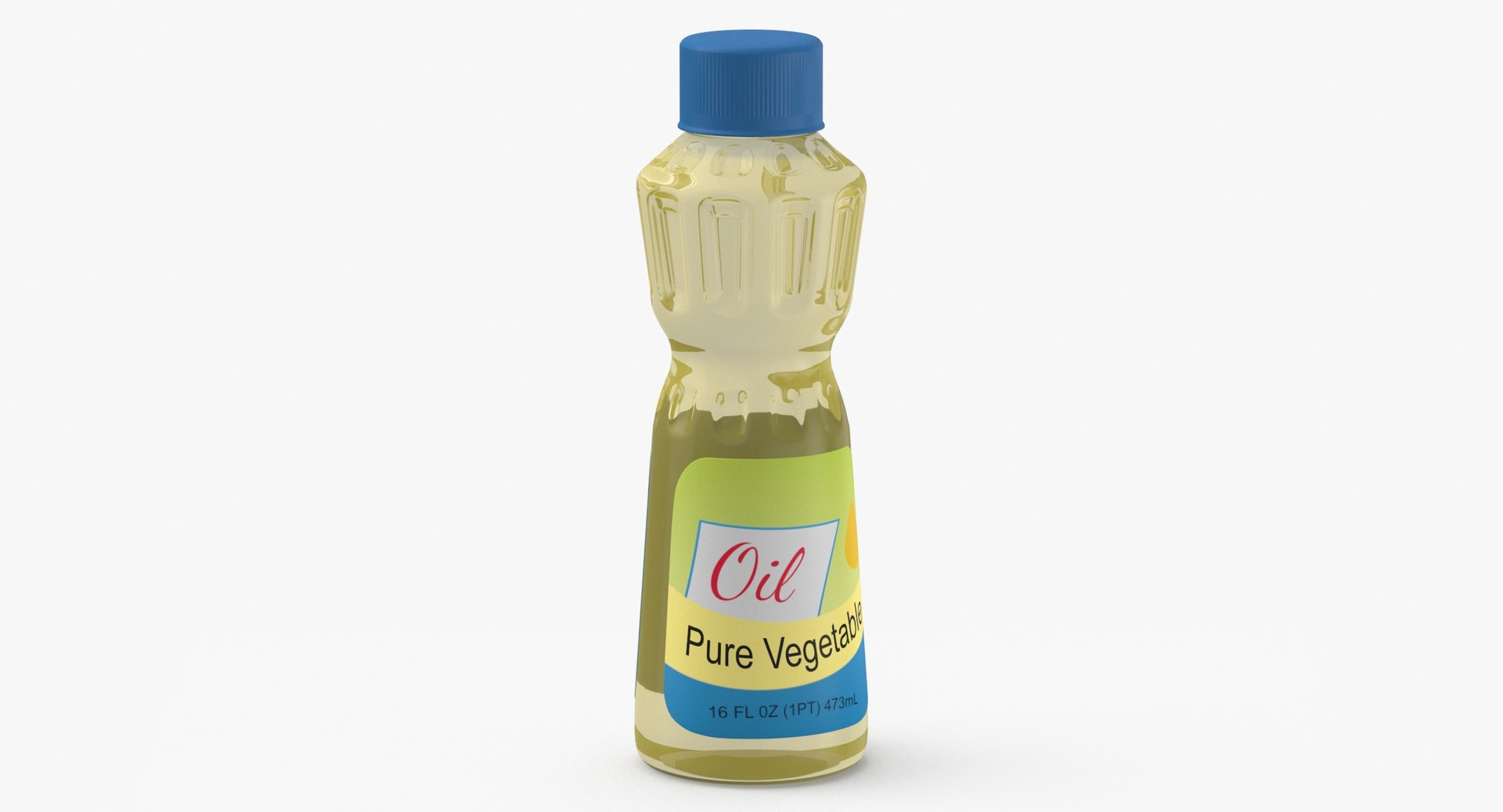 Bottled Cooking Oil 01 Blank and Generic Label 3D model - TurboSquid ...