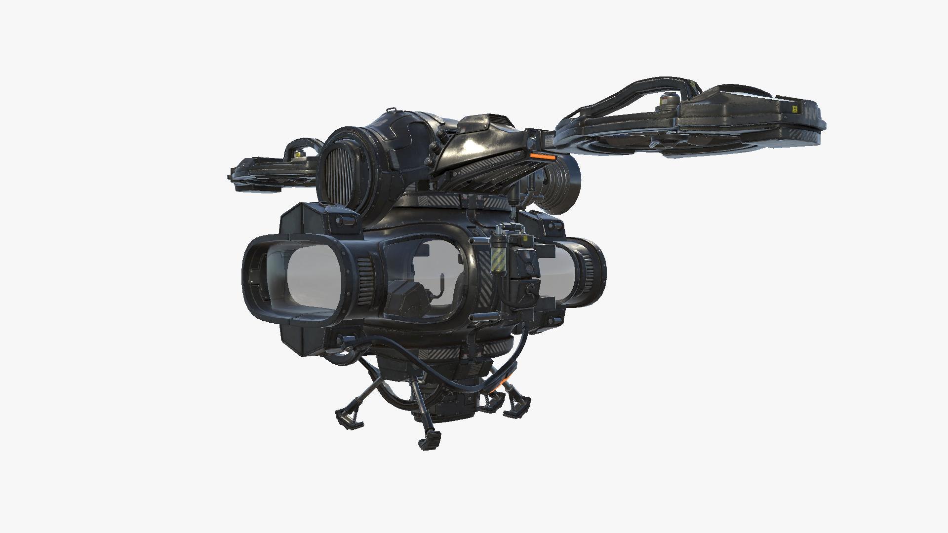 Sci-Fi Hovercraft Helicopter VTOL Tiltrotor Glider Plane Flying ...