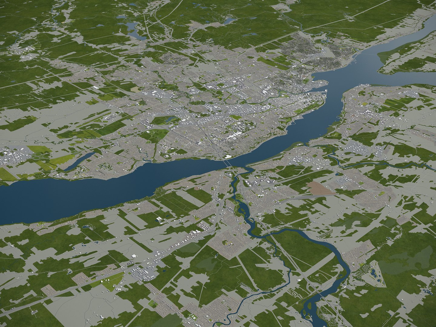 3D City Quebec Surrounding - - TurboSquid 1406771